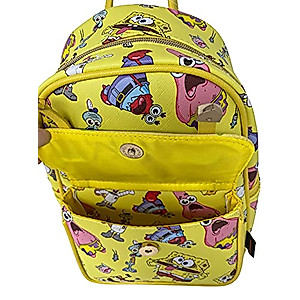 KBNL SpongeBob SquarePants 11" Faux Leather Mini Backpack Yellow
