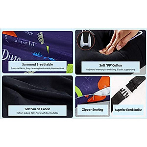 Kids Car Pillow with Head and Neck Support | Adjustable with Seatbelt | Soft and Snug Car Headrest Pillow | Best for Children When Traveling - Black Suede