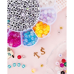 Goldwise Friendship Bracelet Making Kit for Fans -19 Colors(Album Inspired) 8mm Glass Beads for Jewelry Making,Letter Beads (A-Z),Varieties of Charms, DIY Crafts for Gifts Birthday