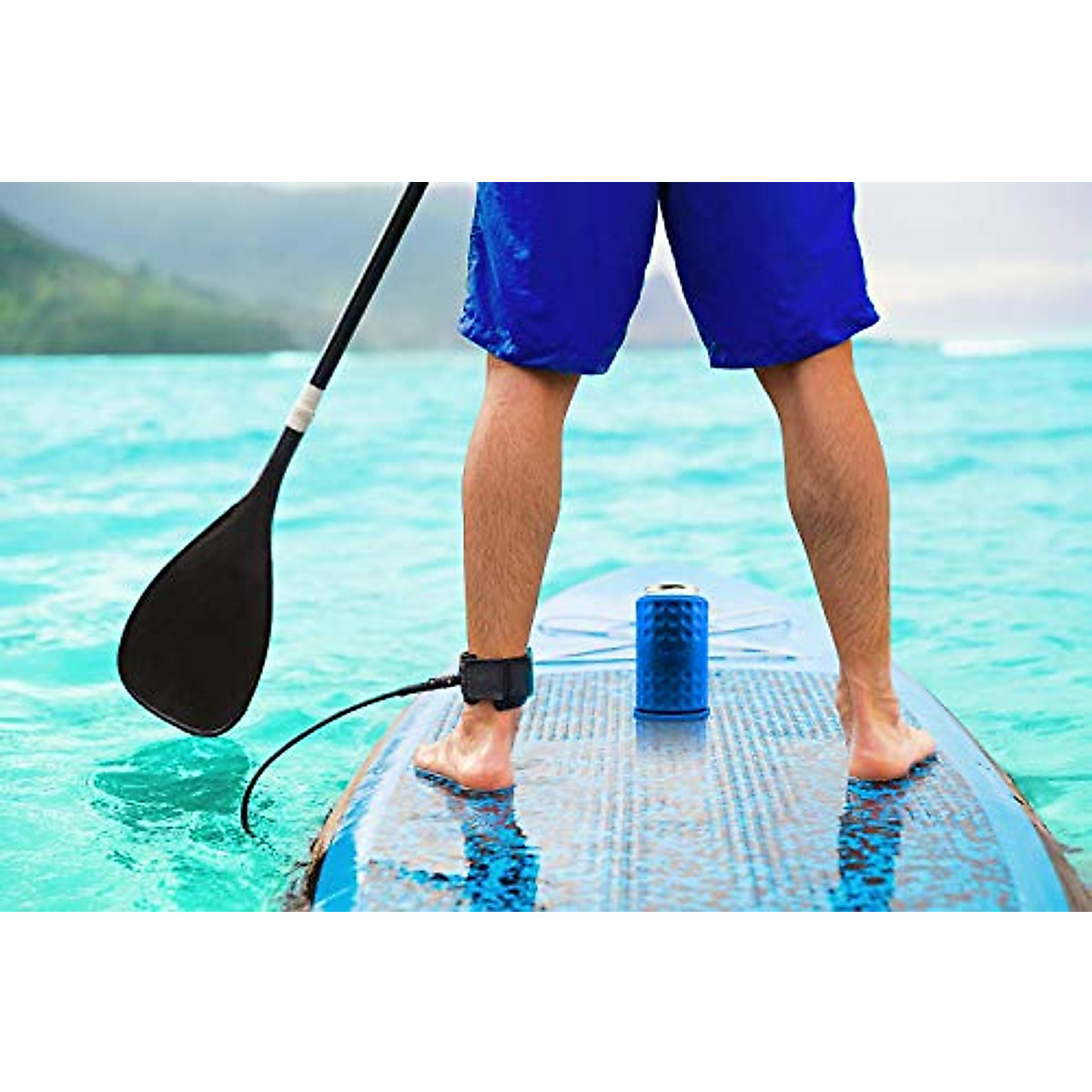 Sqoozie Non-Tipping Insulated Boat Can Holder (Island Blue, Standard)