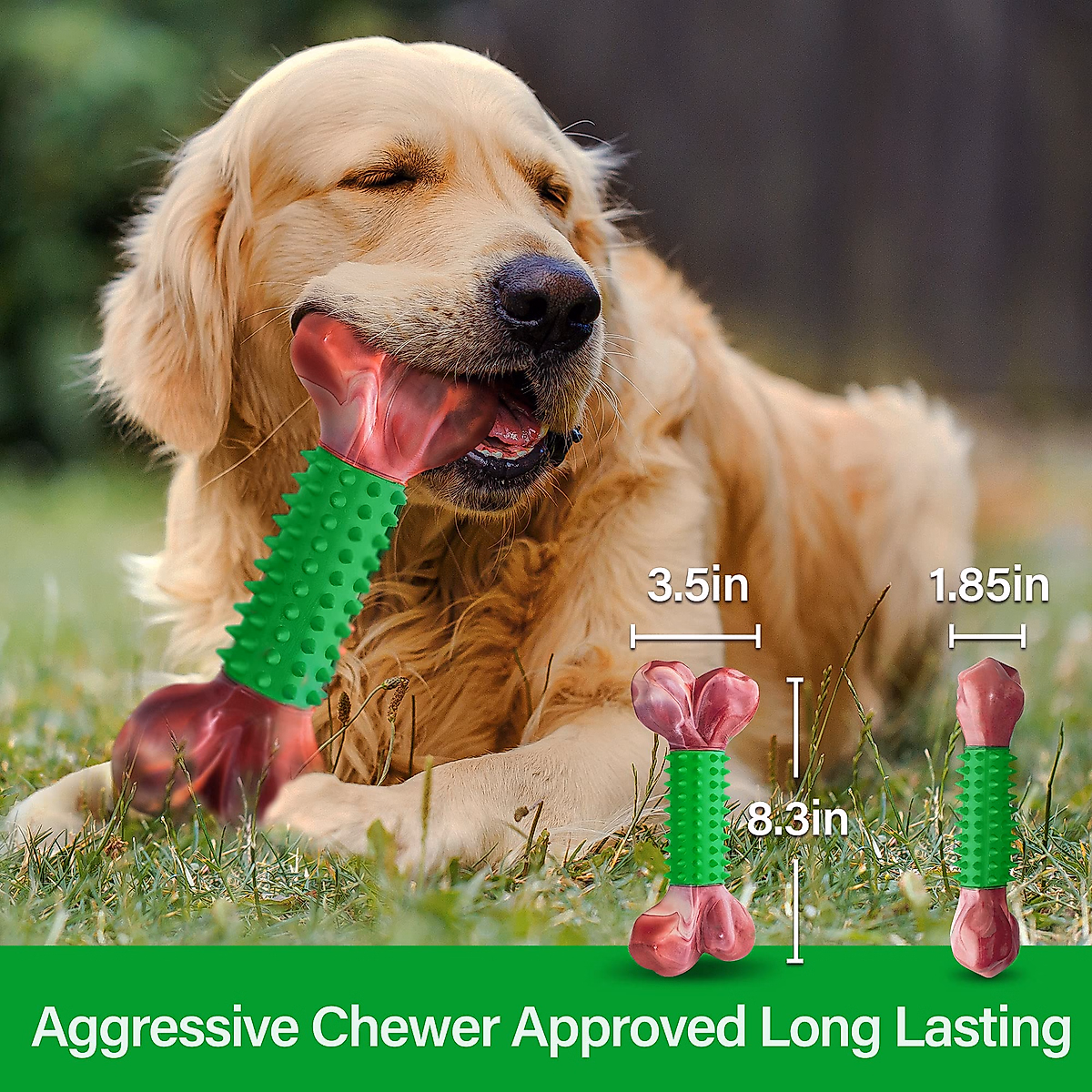 Apasiri Aggressive Chewers Dog Toys Tough Dog Toys for Extreme Chewers Dog Indestructable Toy Chew Toys for Large Dogs Toys for Dogs Interactive Dog Toys Dog Teething Toys Large Toy Dogs (Green)