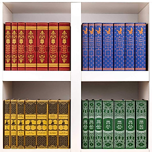 Juniper Books Harry Potter Boxed Set: Gryffindor Edition | 7 Hardcover Volumes with Custom Designed Art Book Covers | Author J.K. Rowling | Includes All 7 Volumes