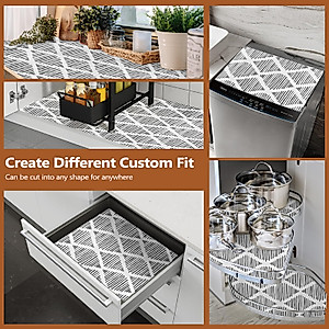 Shelf Liner Drawer Liner for Kitchen Cabinet, Non Adhesive Slip Resistant Shelf Paper, Strong Grip Thickened Cabinet Liners Protect Kitchen Cupboard, Dresser, Bathroom Drawers (Gray, 11.8" x 10 FT)