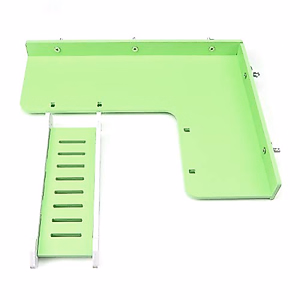 Alfie Pet - Kick Wood Ladder Platform for Mouse, Chinchilla, Rat, Gerbil and Dwarf Hamster - Color: Green