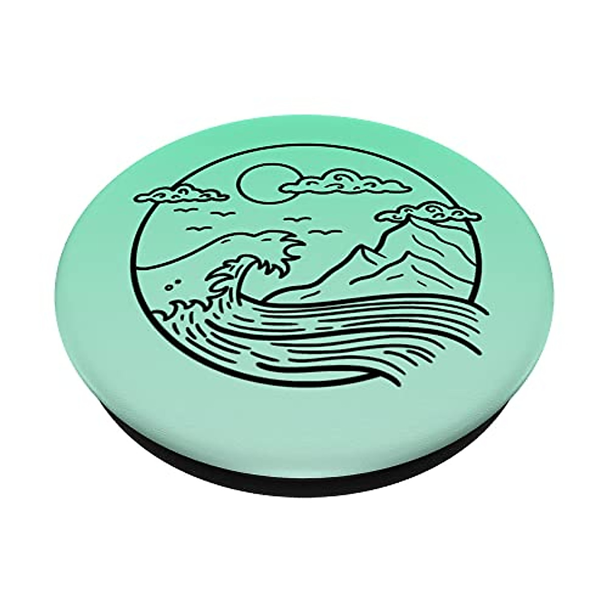 Mountain Scene Design - Ombre Seafoam Mint PopSockets Swappable PopGrip