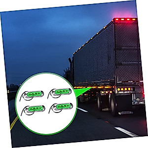Mikinona 4pcs Boat Trailer Kit Turning Light Trailer Side Light Signal Side Marker Light Abs Truck Green LED Truck Tail Truck Indicator Light