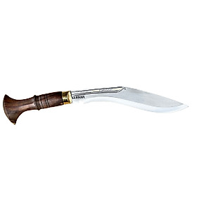 Gurkha Kukri Knife Overall 15 IN Panawal Sirupate Khukuri Knife 9.5 IN Fixed Blade Leather Sheath & 2 Small Knives - Handmade In Nepal