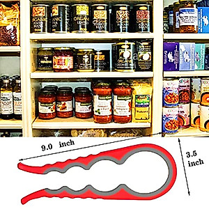 Jar Opener - Jar Opener for Seniors with Arthritis Multi Jar Opener for Weak Hands, 5-in-1 Bottle Opener 4-in-1 Non Slip Jar Lid Opener Gripper Pad