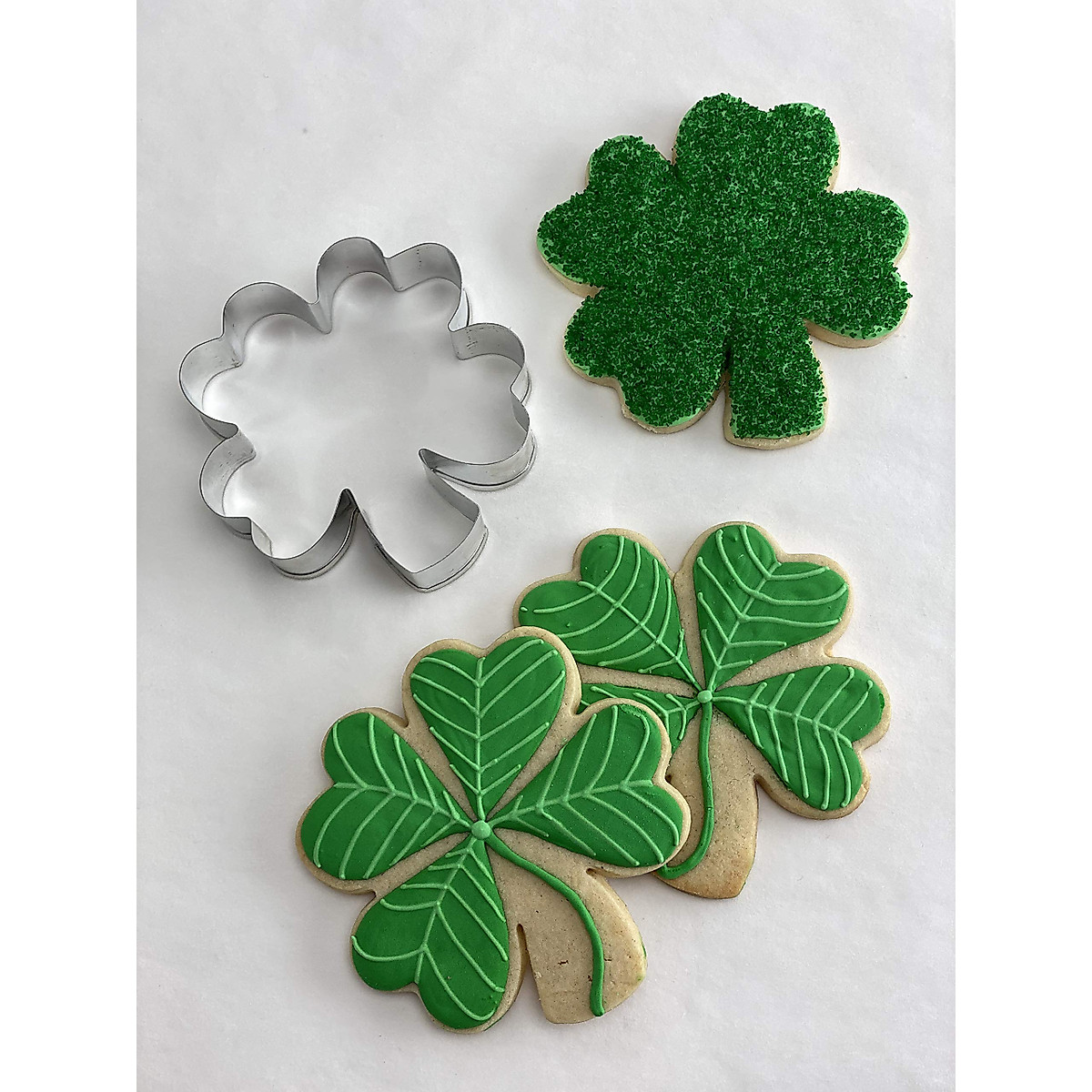 St. Patrick's Day Four Leaf Clover Cookie Cutter, 3.75" Made in USA by Ann Clark