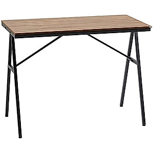HOMCOM Industrial Bar Table with Steel Frame, Counter Height Table Pub Table for Kitchen Dining Room Cafe, Brown/Black