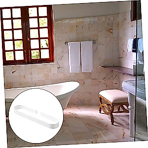 Garneck Wall Mounted Towel Rack Towel Holder Rack Bath Towel Bar Bathroom Mounted Towel Mount Clothing Mounted Towel Mounted Hooks Cabinet Hooks White Aluminum Alloy