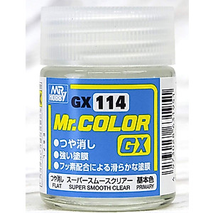 Gunze GSI Mr. Hobby Color Lacquer GX114 Super Smooth Clear Flat 18ml