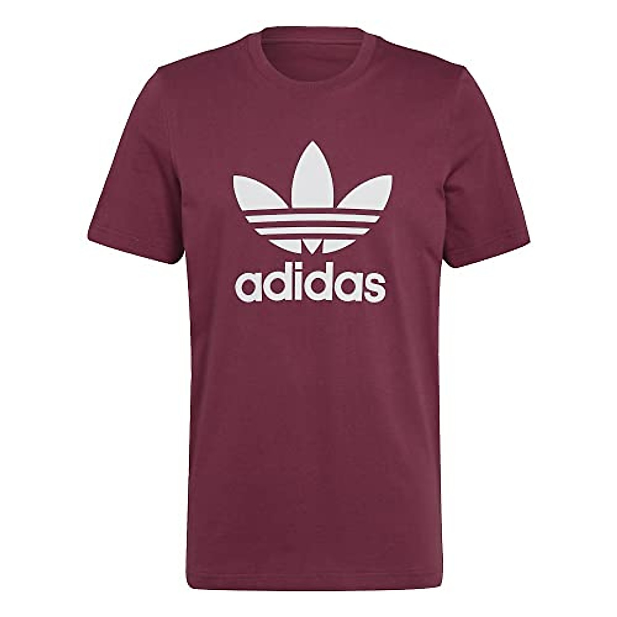 adidas Originals Men's Adicolor Trefoil Tee, Victory Crimson/White, X-Small