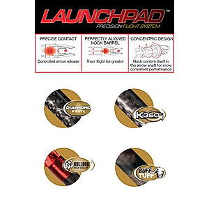 Carbon Express Maxima RED Fletched Carbon Arrows with Dynamic Spine Control and Blazer Vanes, 350 (.350 Spine), 6-Pack