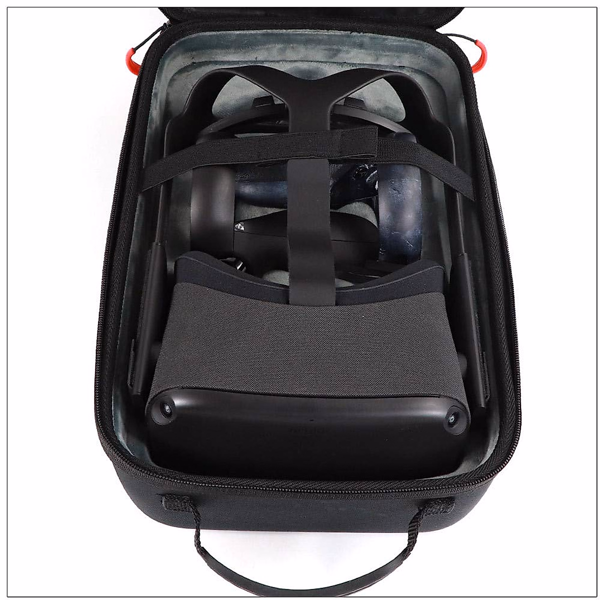 CrustPro Fashion Travel Case for Oculus Quest VR Gaming Headset and Controllers Accessories Waterproof Carrying Bag (Black)