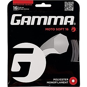 Gamma Tennissaite Moto Soft 12,2 m Set 16 (1,29mm) dunkelgrau, GMS