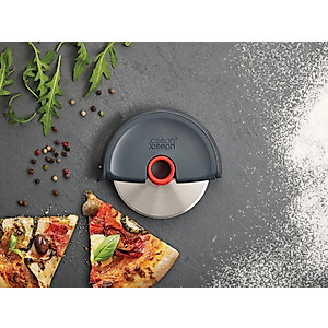 Joseph Joseph Disc Easy-Clean Pizza Wheel, Grey/Red