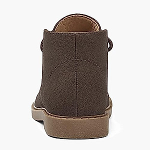 Coutgo Boys Girls Chukka Boots Comfort Round Toe Outdoor Lace Up Ankle Booties(Toddler/Little Kid/Big Kid), Coffee, Size 4
