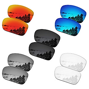 SmartVLT Set of 5 Men's Replacement Lenses for Oakley TwoFace OO9189 Sunglass Combo Pack S01