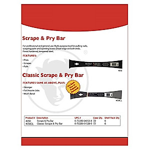 Red Devil 4050CL Classic Scrape & Pry bar Silver