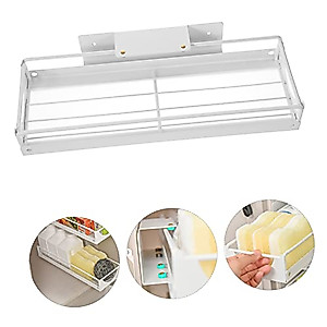 COLLBATH Storage Drawers Drawer Dividers Drawer Rack Carbon Steel White Slide Rail Household Storage Drawer Clear Shelves