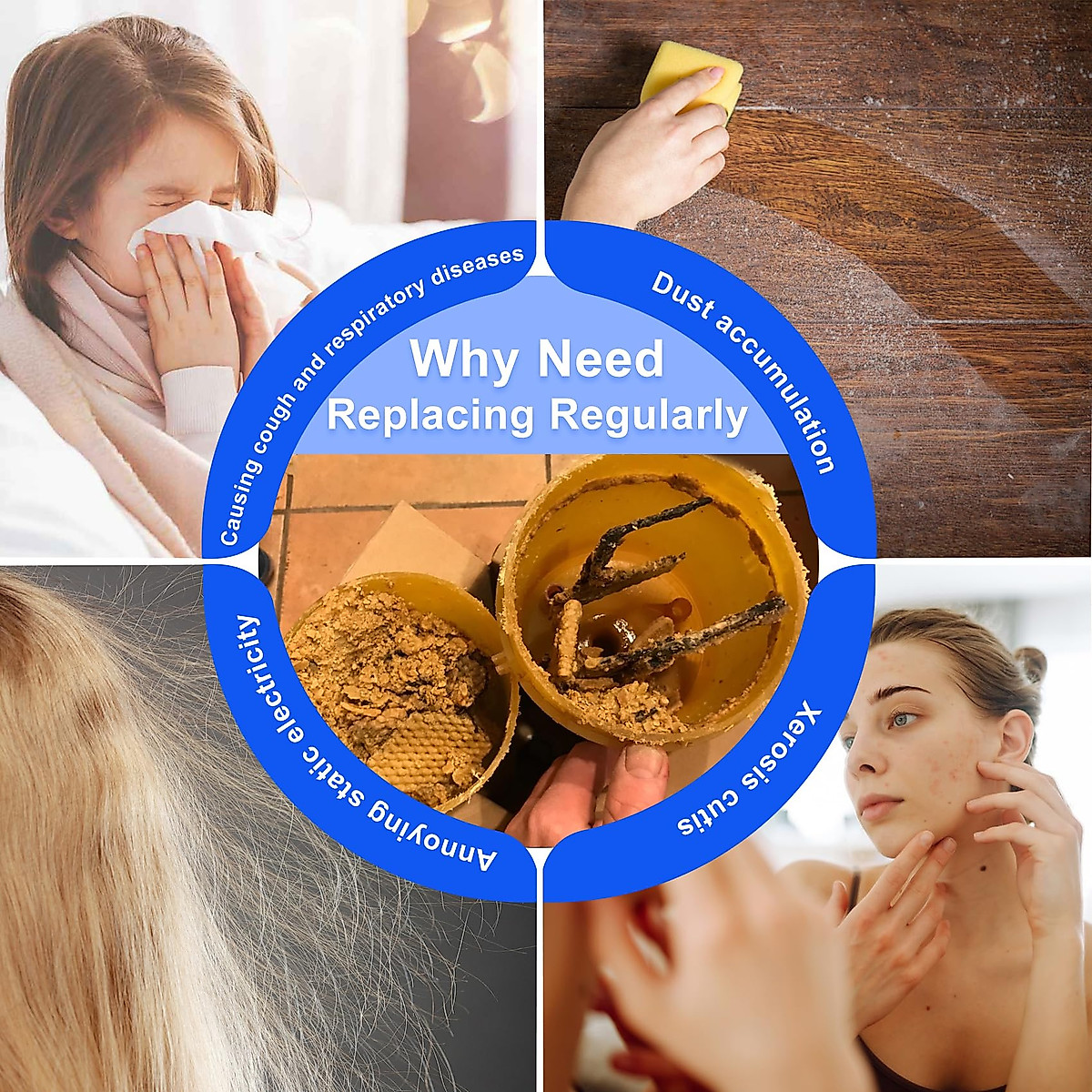 Etespie 80 Steam Canister Replacement for Steam Humidifier Canister Model 800 & 865，for Aprilaire 800 Replacement Canister with O-Ring for Leak-Proof Seal,800 Canister,80 Canister