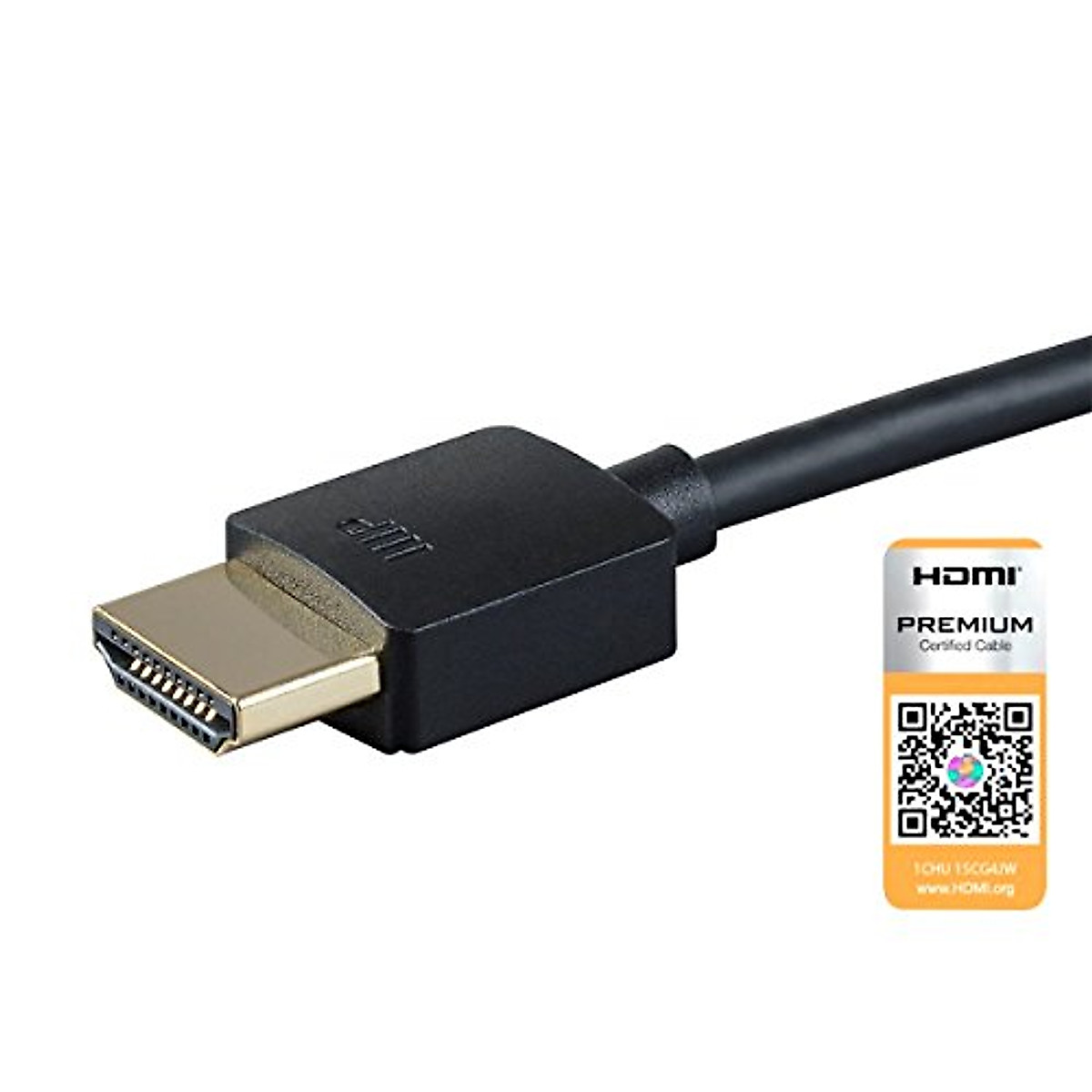 Monoprice High Speed HDMI Cable - 1 Feet - Black| Certified Premium, 4K@60Hz, HDR, 18Gbps, 36AWG, YUV, 4:4:4 - Ultra Slim Series