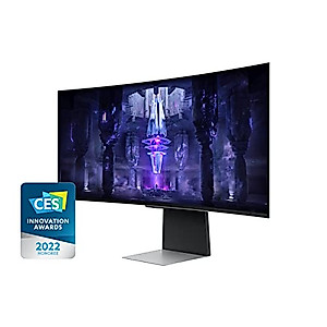 SAMSUNG 34" Odyssey G85SB Series QD-OLED Ultra WQHD Curved Gaming Monitor, 175Hz, 0.03ms, DisplayHDR True Black 400, AMD FreeSync Premium Pro, Advanced Game Streaming, LS34BG850SNXZA, 2023