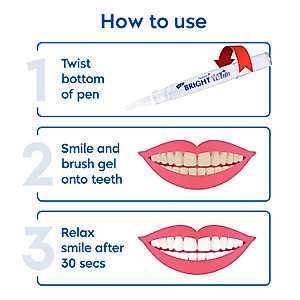 AsaVea Smile Teeth Whitening Pen (4 Pens) for Teeth Whitening, 40+ Uses, Effective, Painless, No Sensitivity, Travel-Friendly, Beautiful White Smile, Mint Flavor (Teeth Whitening 2 Pack)