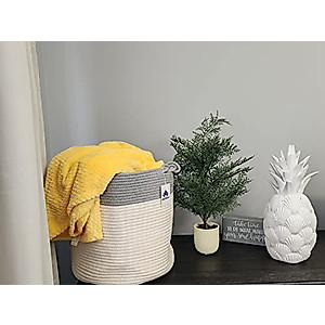 Shop Variety Essentials Rope Woven Basket, Baby Laundry Blankets Toys Pets Large Woven Basket 15x15x14inch 1 PC