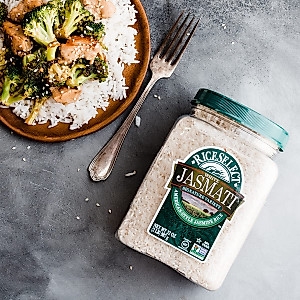 RiceSelect Jasmati, Long Grain Jasmine Rice, Gluten-Free, Non-GMO, 32 oz (Pack of 4 Jars)