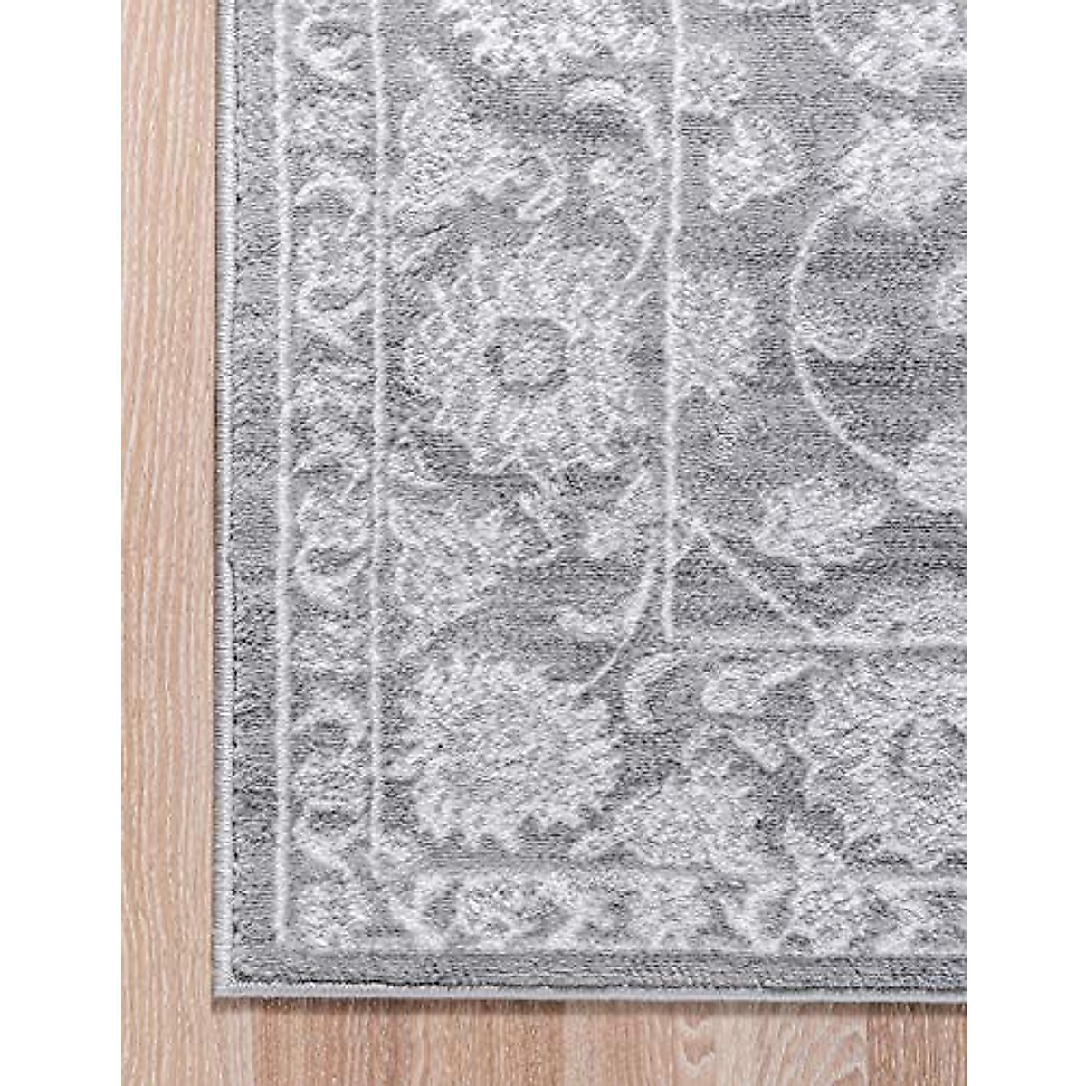 Rugs.com Boston Collection Rug – 3' x 5' Gray Low-Pile Rug Perfect for Living Rooms, Large Dining Rooms, Open Floorplans