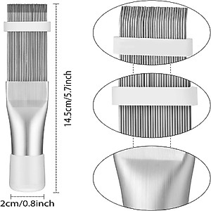 Air Conditioner Condenser Fin Comb Cleaner kit, Air Conditioner Fin Cleaner Brush Kit, Kitchen Small Appliances Coil Whisk Clean Brush Stainless Steel Metal Fin Comb, Evaporator Radiator Repair Tool