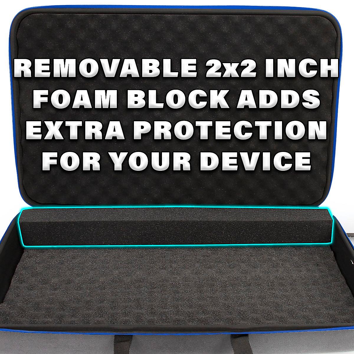 CASEMATIX Travel Case Compatible with Numark Mixstream Pro Plus, Mixstream Pro Go Standalone DJ Controller, Numark NV2 Serato Mixers and More - Includes Carrying Case Only with Shoulder Strap
