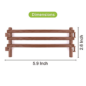 Volnau 20 Pcs Farm Corral Fence Toys Panel Accessories Playset Barn Animal Figures for Toddlers Kids Figurines Set Decoration Prop