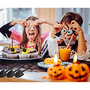 Mini Shovel Spoons, Disposable Plastic Dessert Shovel Spoon, Halloween Shovel Shaped Spoon for Ice Cream Pudding Yogurt Party Birthday Party Favors Construction Baking Supply, Black (50, Black)