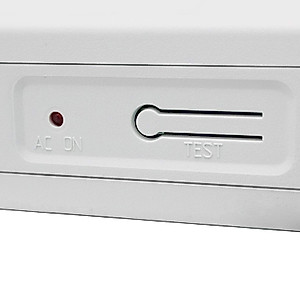 LFI Lights | Combo Red Exit Sign with Emergency Lights | White Housing | All LED | Two Adjustable Square Heads | Hardwired with Battery Backup | UL Listed | (1 Pack) | COMBOLG-R