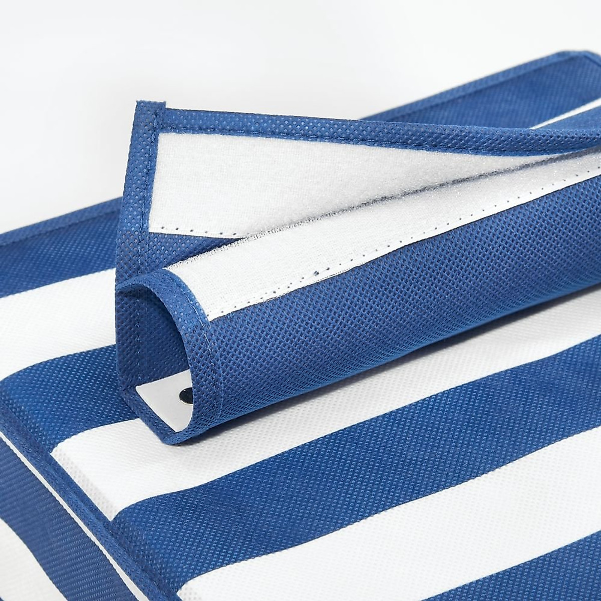 iDesign InterDesign ID jr Fabric Hanging Closet Storage Children's Clothing, Blankets, Toys, Bedding, Shoes, Accessories-6 Shelves, Navy/White IDjr Rugby 6 Shelf Sweater Organizer