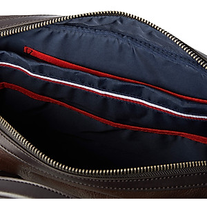 Tommy Hilfiger mens Tommy Hilfiger Leo BRIEFCASE, Dark Chocolate, OS US