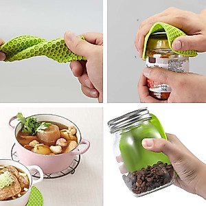 Draduo Jar Opener|Bottle Gripper Opener | Multi Bottle Opener | with Silicone Handle Easy to Use for Weak, Senior, Arthritis Hands.(green and yellow)