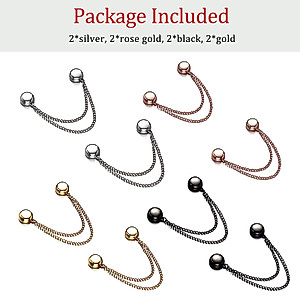 Multi-Function Magnetic Clothing Clips, Magnetic Shirt Clips for Women Clothing, T-Shirt Shortening Magnetic Closure for Cinch T-Shirt Hems, Collar, Pants Hems (8 Pack)