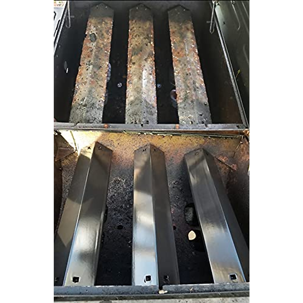 Htanch PN5051 (3-Pack) SA5051 (3-Pack) 18 15/16" Heat Plate and Burner and Hanger Brackets Replacement Parts for Chargriller 3001 3008 3030 4000 5050 5072,5252, 5650,4208 King Griller 3008