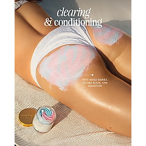 Truly Beauty Berry Cheeky Clearing Butt Polish Gentle Acne Body Scrub - Bacne and Acne Body Wash - Exfoliating Body Scrub and Bum Acne Treatment - Butt Acne Clearing Treatment and Butt Scrub - 2 OZ