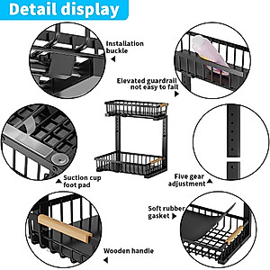 ZMJESSNIA Under Sink Organizer, 2 Tier Under Sink Organizers and Storage, Metal Slide out Pull out Cabinet Organizer ，2 Pack Sliding Drawer Organizer for Kitchen Bathroom Pantry