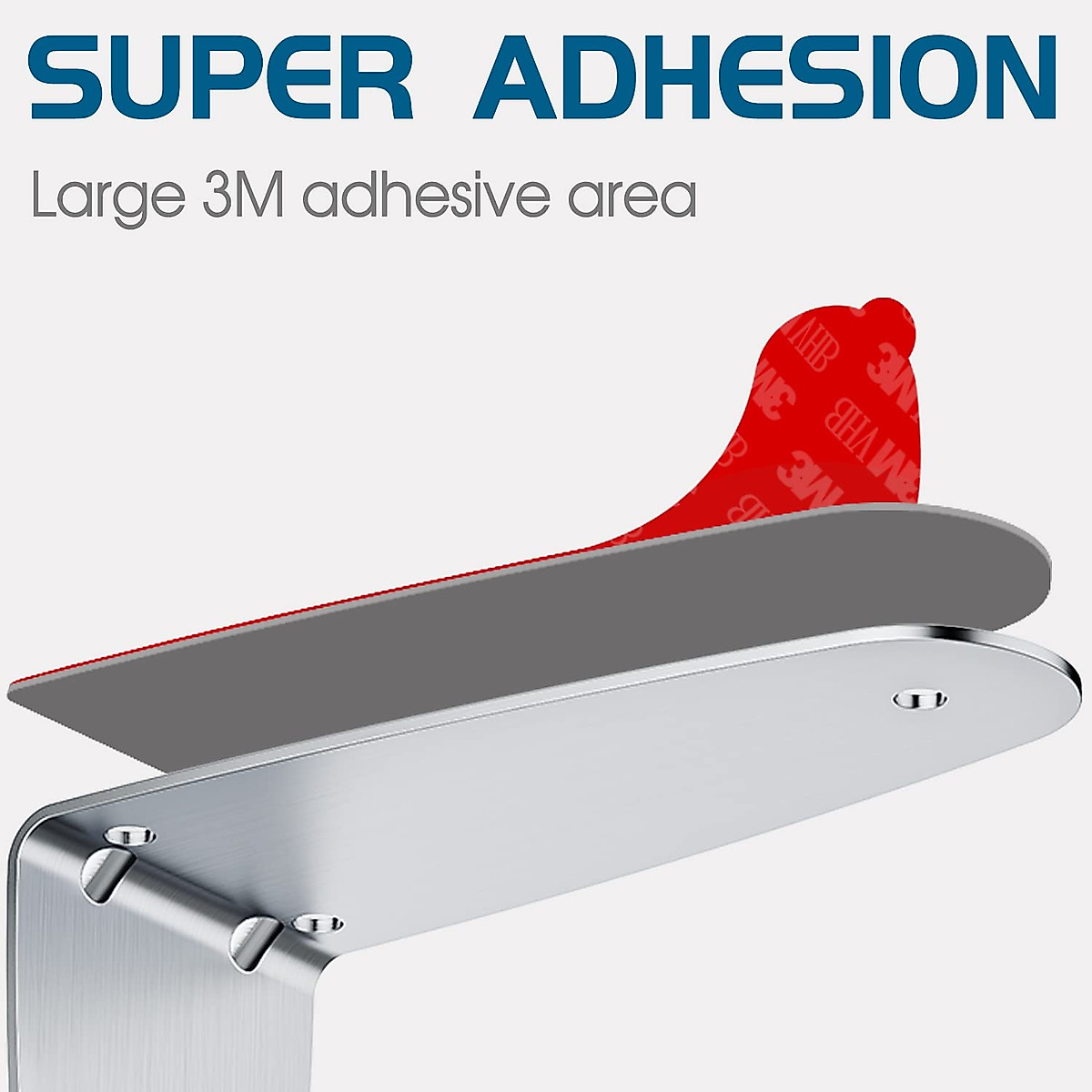 Paper Towel Holder Single Hand Tear - Upgraded Patented Signice Paper Towel Holder Under Cabinet Self Adhesive Towel Holders Wall Mount Hanging Counter Paper Towels Holder Rack for Kitchen (Stainless)