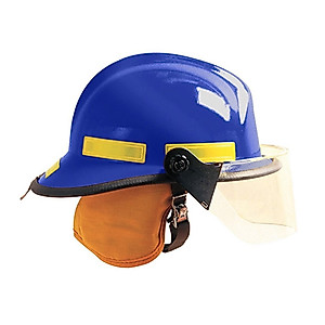 MSA 660CFSC Cairns Metro Composite Fire Helmet, Blue, Standard
