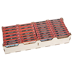 The Broken Token Game Organizer Compatible with Gloomhaven - Wooden Game Organizing Box with Multiple Trays and Dividers