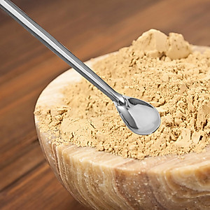 5pcs Lab Spoons Lab Spatula, Stainless Steel Lab Spatula Sampling Spoons Laboratory Scoops Lab Mixing Spatulas, Length 20CM