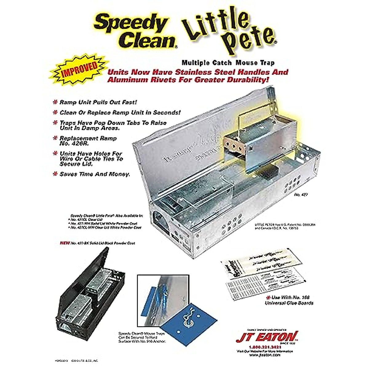 JT Eaton 427 Mouse Trap, Single Unit, Silver