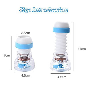 Kitchen Water Filter, Faucet Sprayer, 360 Rotating Faucet Water Filter, Splash Shower Tap Water Spray Water Saver, Telescopic Water-Saving Nozzle with Filter Faucet Fits Standard Faucets (Pink)